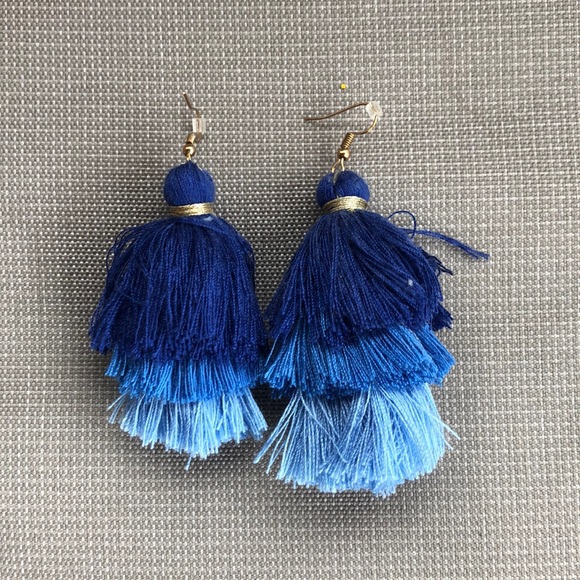 Jewelry | Blue Colorblock Earrings | Poshmark